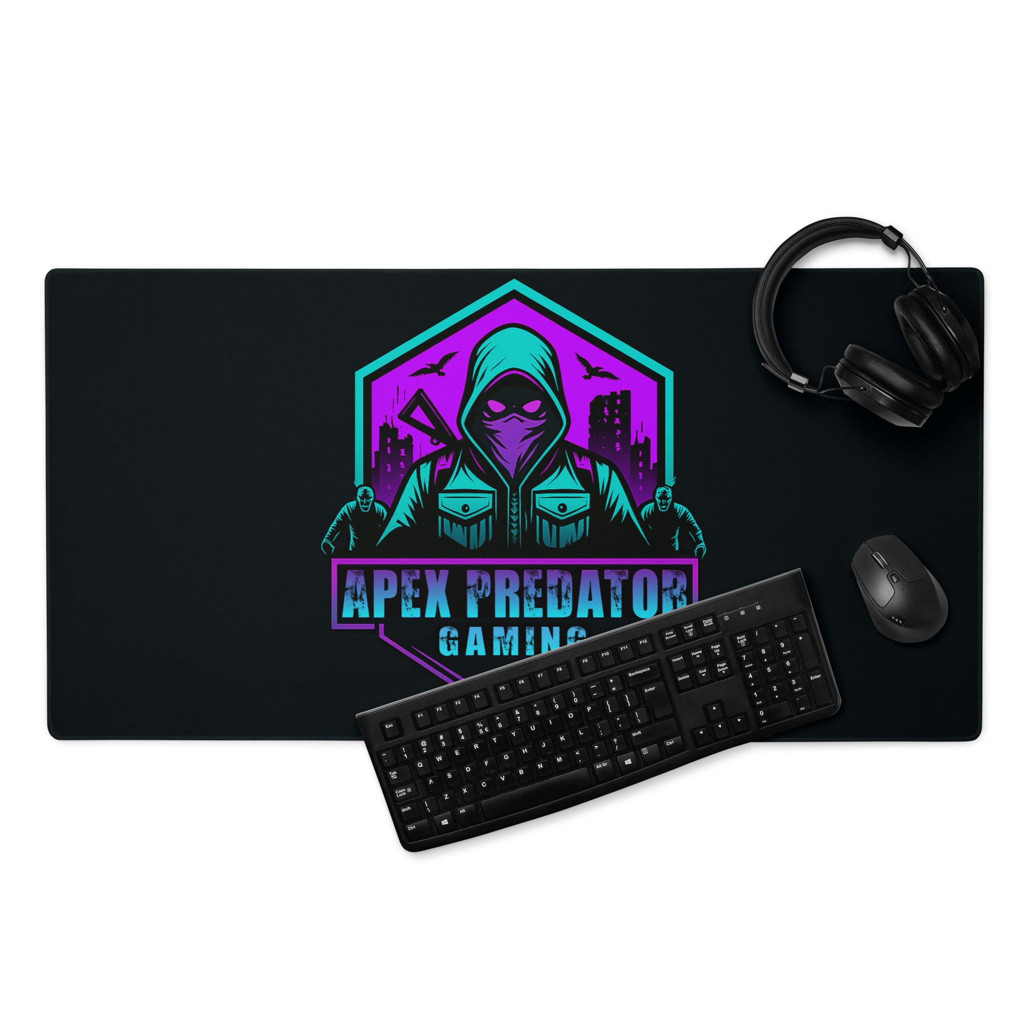 Gaming Desk Pad (Purple Logo) – Apex Predator Gaming