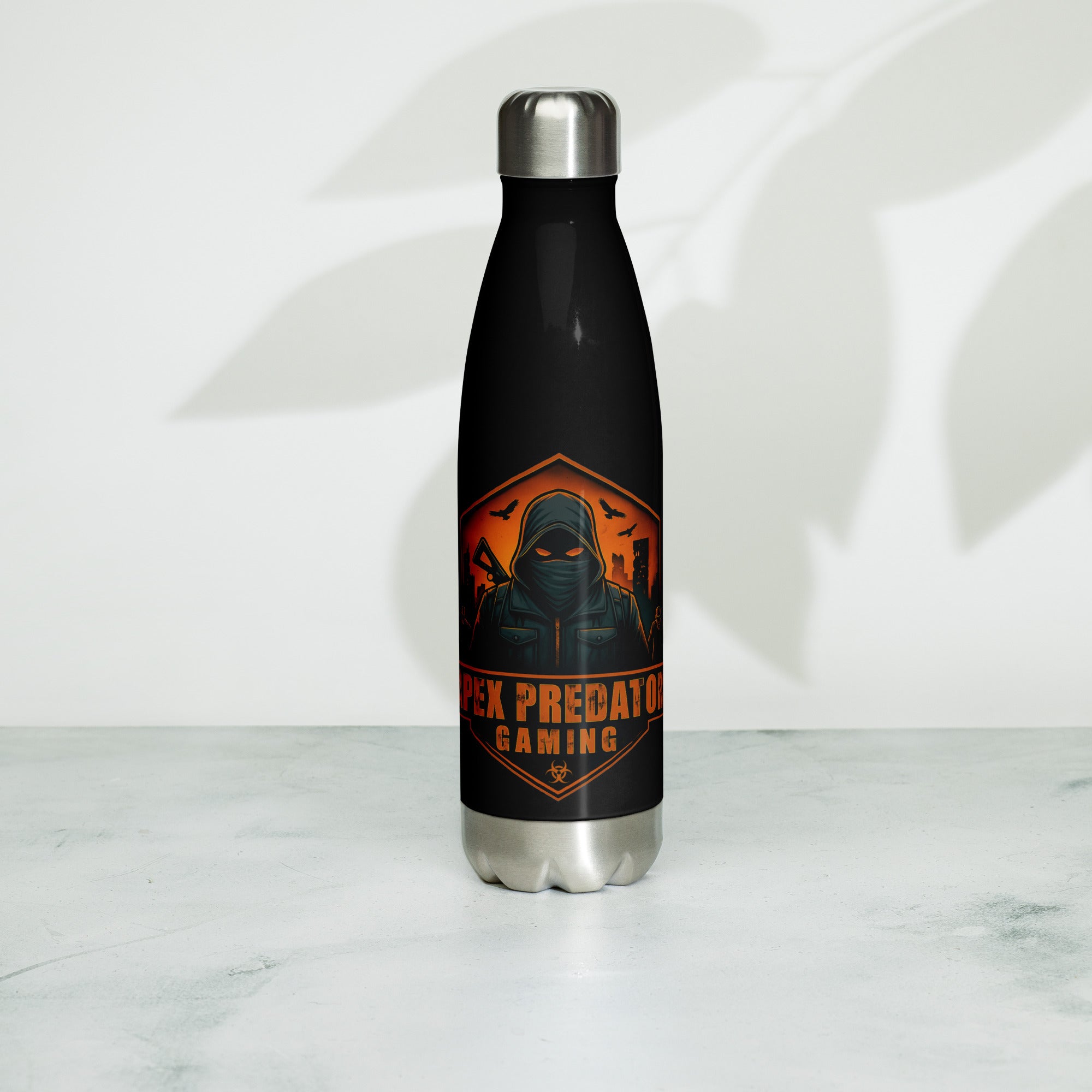 Stainless steel water bottle (Orange Logo) – Apex Predator Gaming